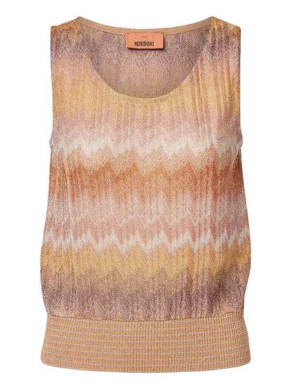 Missoni Zig Zag Lamé Top - Gold