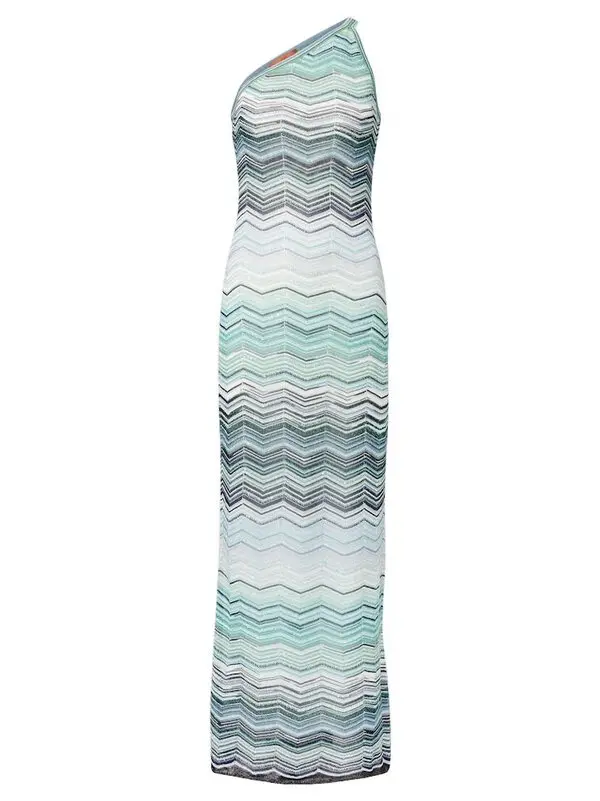 Missoni Zig-zag Lamé Maxi Dress - Blue