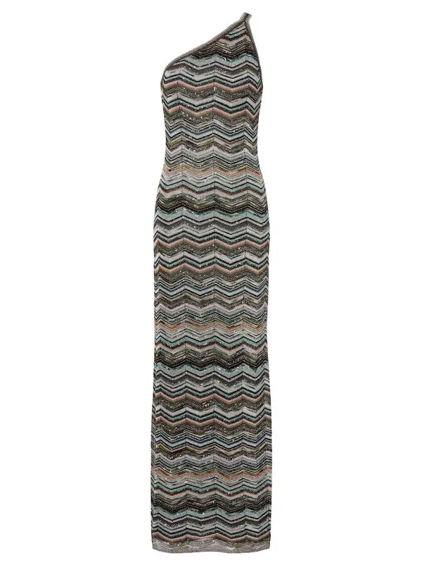 Missoni Zig-zag Lamé Maxi Dress - Multicoloured