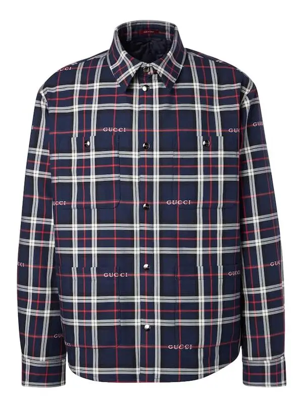 Gucci Plaid Cotton Shirt - Blue