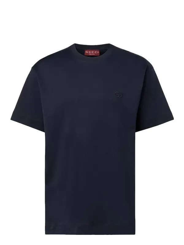 Gucci Interlocking G Cotton Jersey T-shirt - Blue