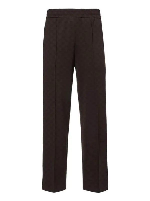 Gucci Gg Jacquard Track Pants - Brown