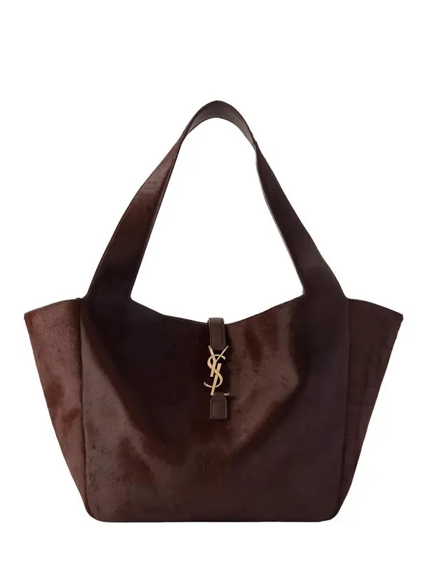 Saint Laurent Le 5 À 7 Bea Pony Hair Tote - Brown