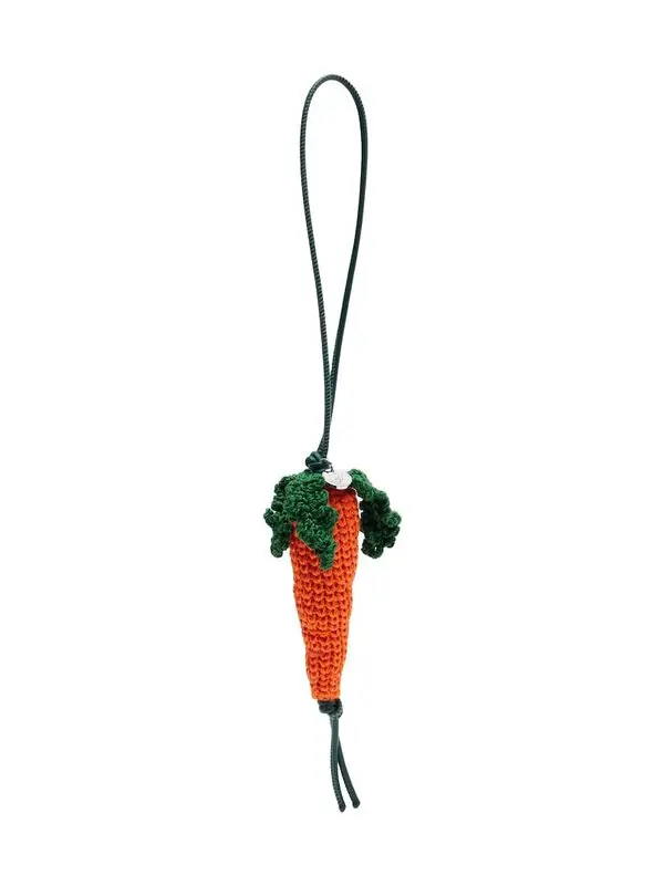 JW Anderson Carrot Knitted Bag Charm - Orange