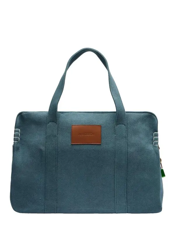 JW Anderson Small Leather-trimmed Canvas Weekender - Blue