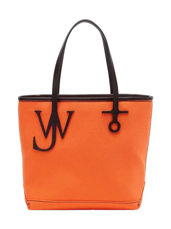 JW Anderson Anchor Small Leather-trimmed Tote Bag - Orange