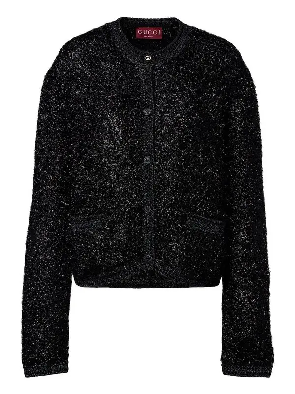 Gucci Tinsel Cardigan - Black