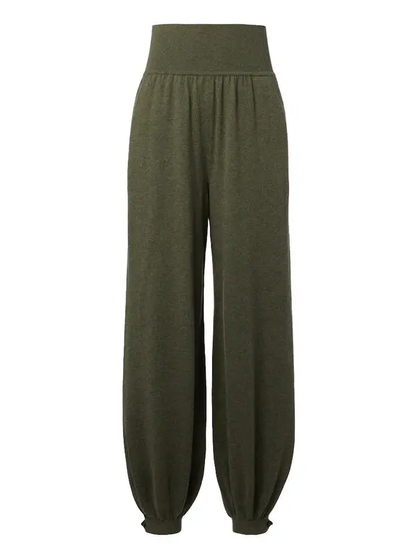 Loro Piana Cashmere Wide-leg Pants - Green