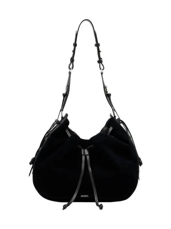 Isabel Marant Bolton Medium Suede Shoulder Bag - Black