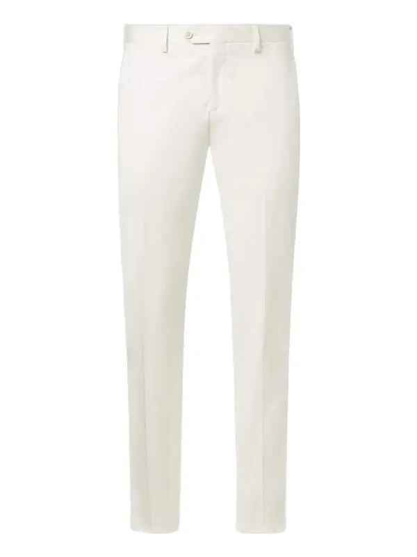 LARDINI Mid-rise Slim Pants - White