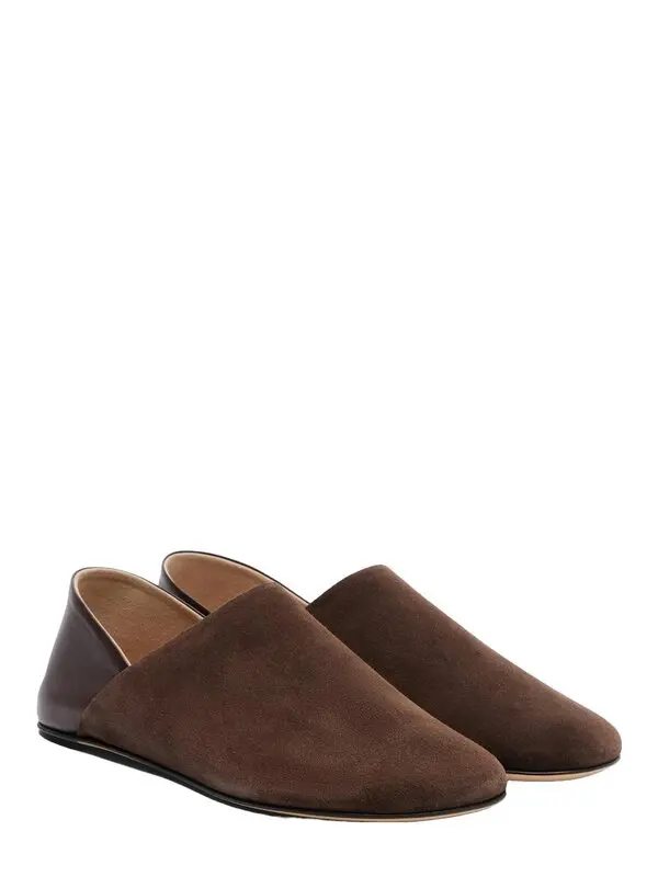 JW Anderson Leather-trimmed Suede Slip-on Shoes - Brown