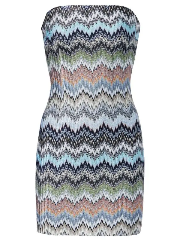 Missoni Zigzag Mini Dress - Blue