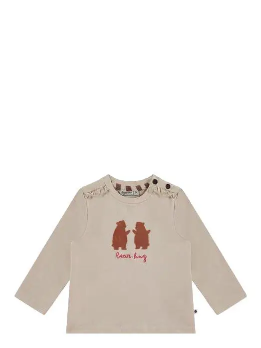 BABYFACE Bear Hug Long Sleeve T-shirt - Beige