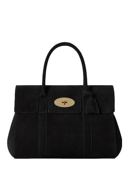 Mulberry Bayswater Satchel - Black Suede