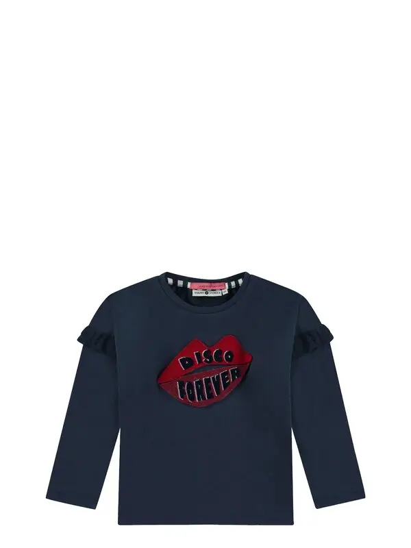 STAINS AND STORIES BY BABYFACE Disco Fever Long-sleeve Sweatshirt - Indigo