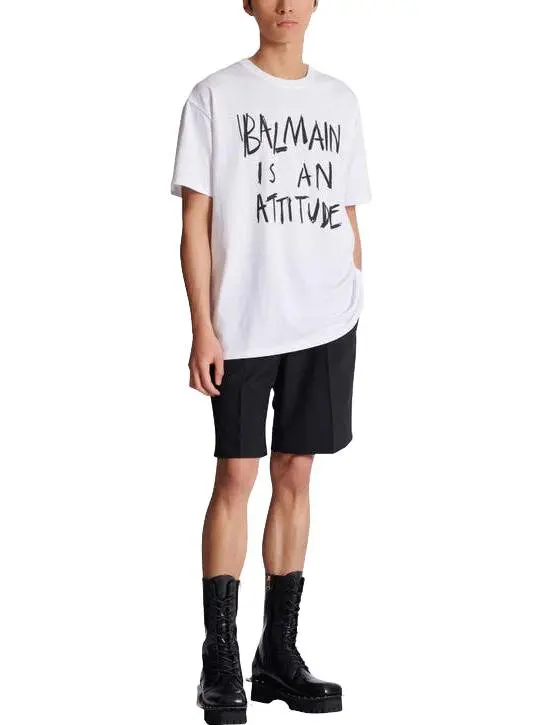 Balmain Coton Printed T-shirt - White