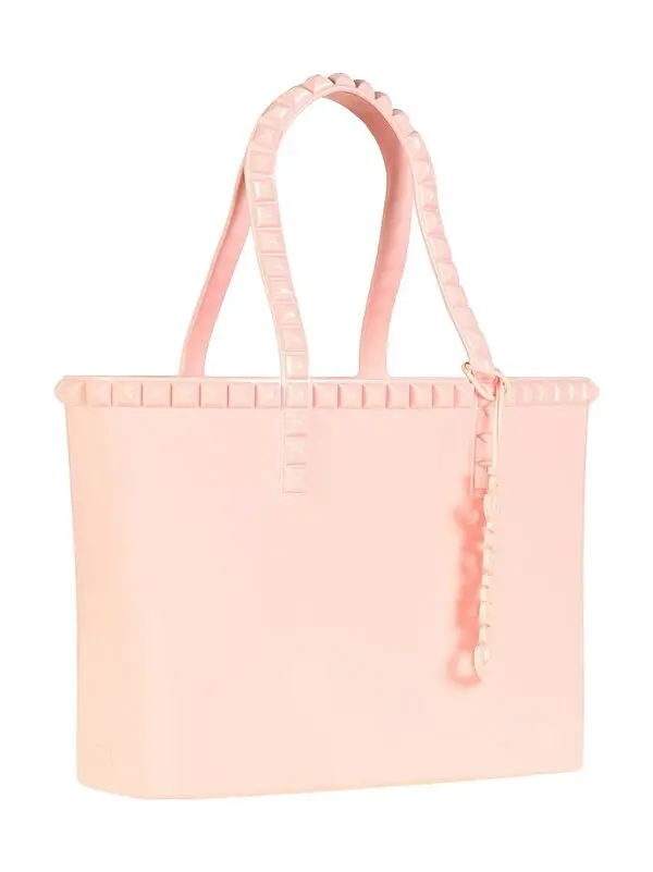 Carmen Sol Seba Mid Tote With Jumbo Studs - Baby Pink