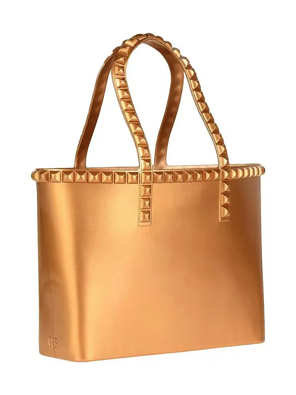 Carmen Sol Seba Mid Tote With Jumbo Studs - Rose Gold
