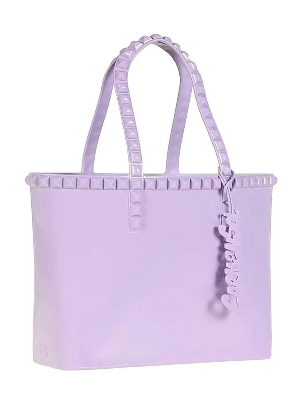 Carmen Sol Seba Mid Tote With Jumbo Studs - Violet