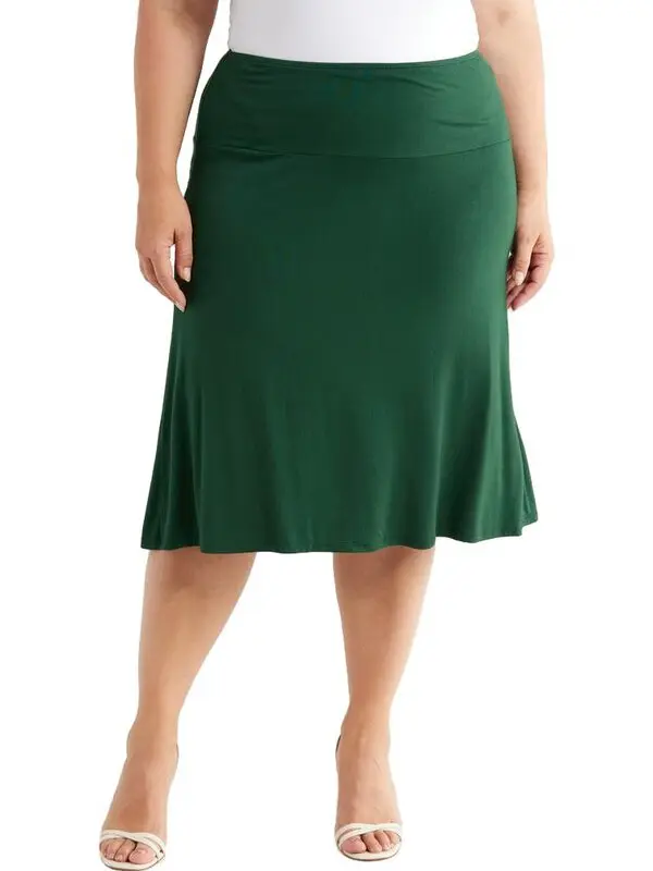 24SEVEN COMFORT APPAREL A-line Skirt - Hunter