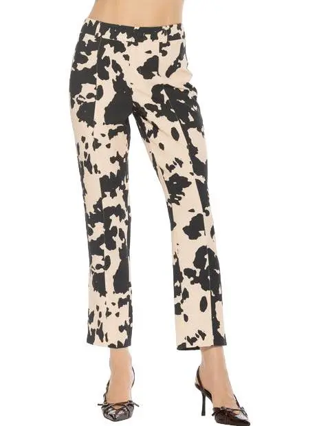ALEXIA ADMOR Lior Printed Pants - Black White Cow