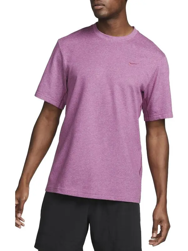 Nike Primary Training Dri-fit Short Sleeve T-shirt - Rosewood/heather/rosewood