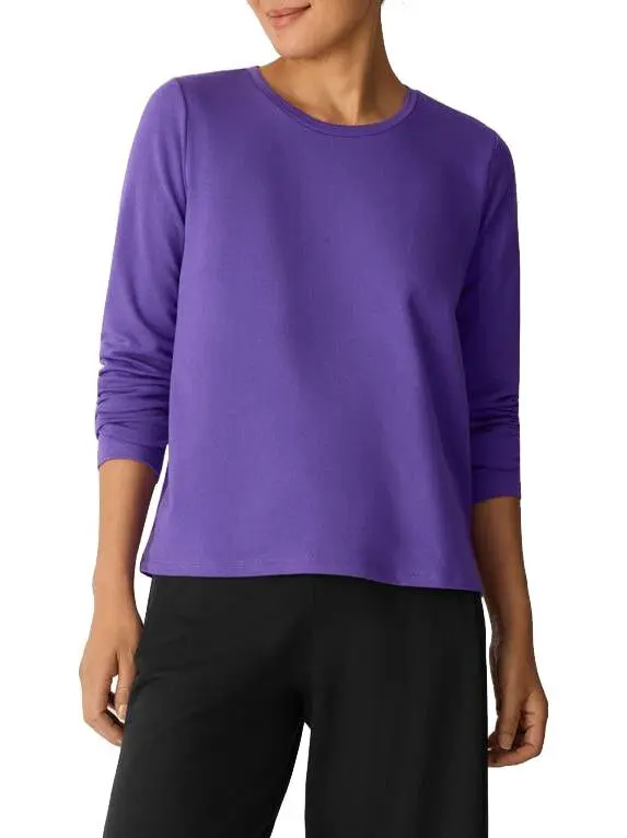 Eileen Fisher Crewneck Long Sleeve Top - Ultraviolet