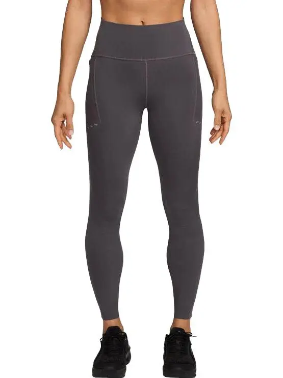 Nike Swift High-waisted Pocket 7/8 Running Leggings - Thunder Grey/reflective Silv