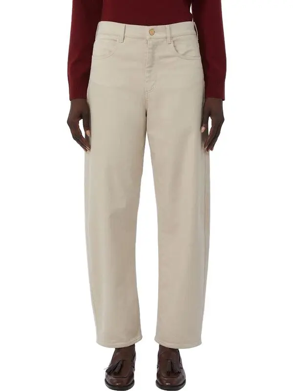Max Mara Emily Wool Twill Five-pocket Pants - Natural