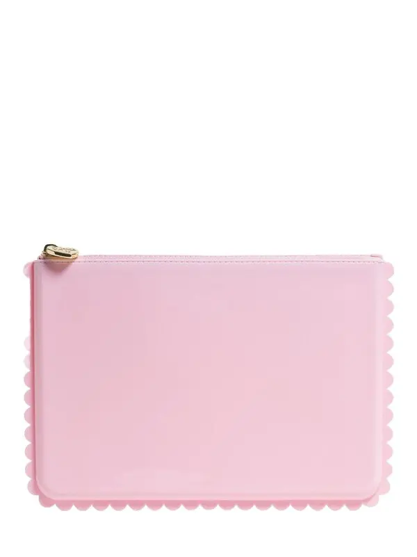 Stoney Clover Lane Jelly Scalloped Flat Pouch - Flamingo