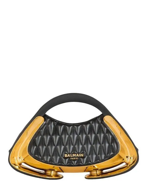 Balmain Quilted Small Jolie Madame Bag - Black