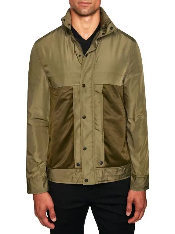 W.R.K Water-resistant Mesh Hooded Jacket - Olive