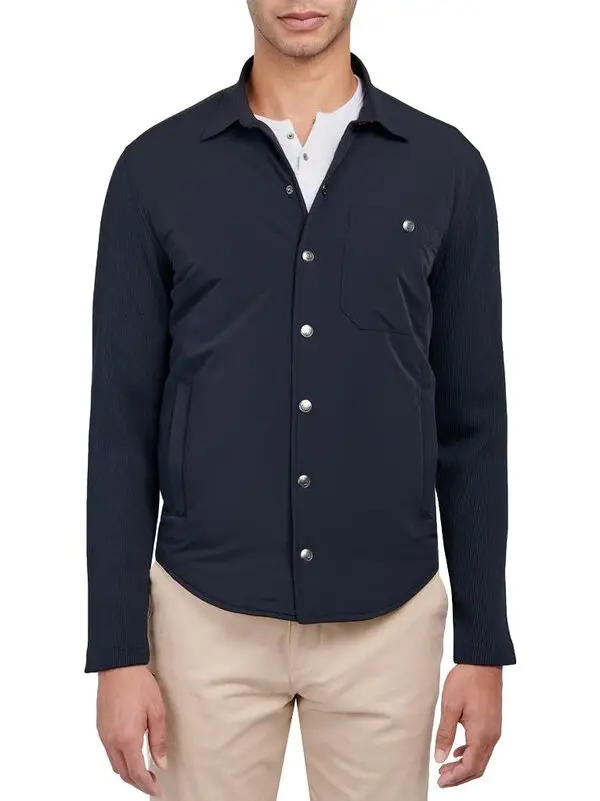 W.R.K Owen Snap-up Shirt Jacket - Navy