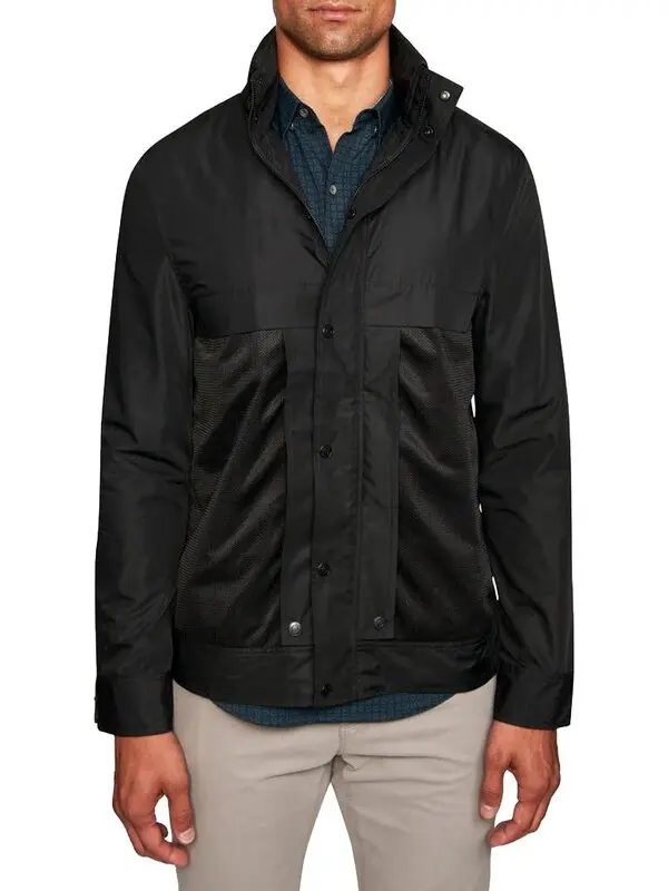 W.R.K Water-resistant Mesh Hooded Jacket - Black