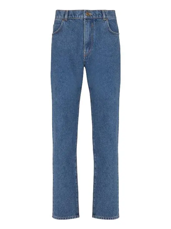 Balmain Straight-cut Jeans - Blue