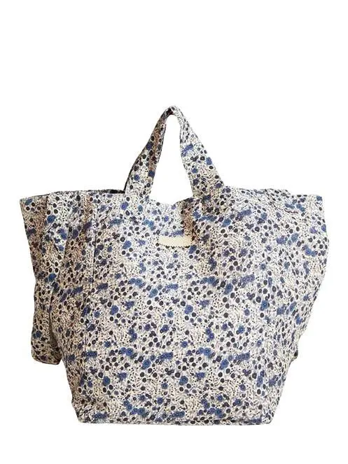 LILY AND LIONEL Printed Linen Tote Bag - Blue