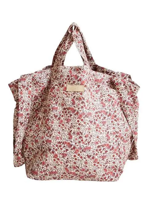 LILY AND LIONEL Printed Linen Tote Bag - Pink