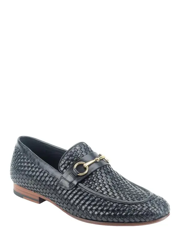 WARFIELD & GRAND Durand Woven Bit Loafer - Black
