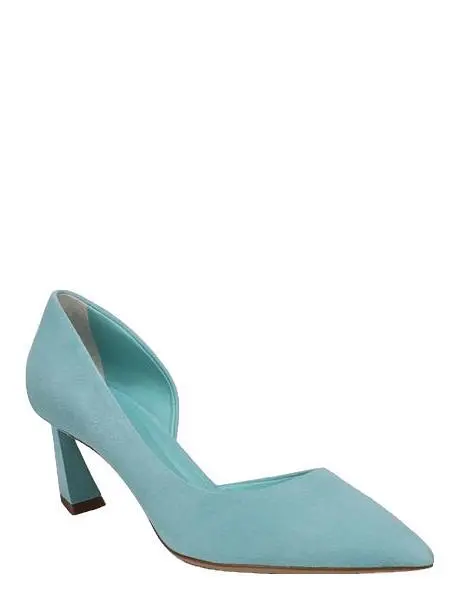 Franco Sarto Pointed Toe Half D'orsay Pump - Aquamarine