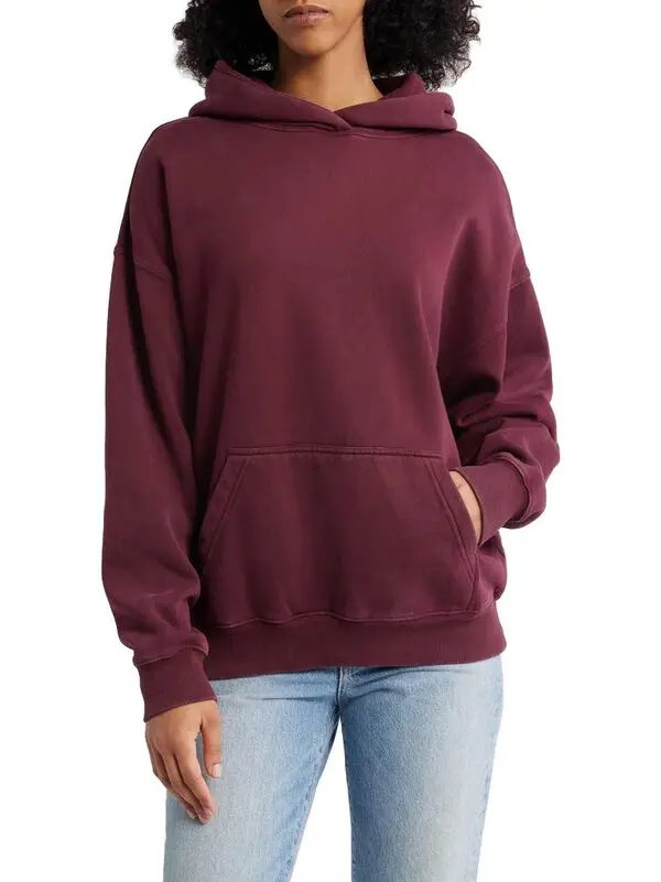 PACSUN Core Washed Hoodie - Wine