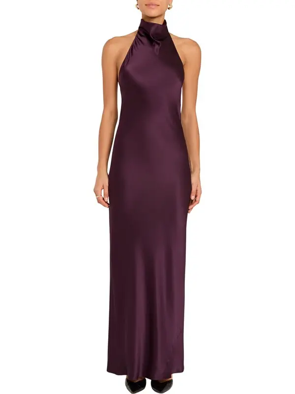 Amanda Uprichard Santana Gown - Black Cherry