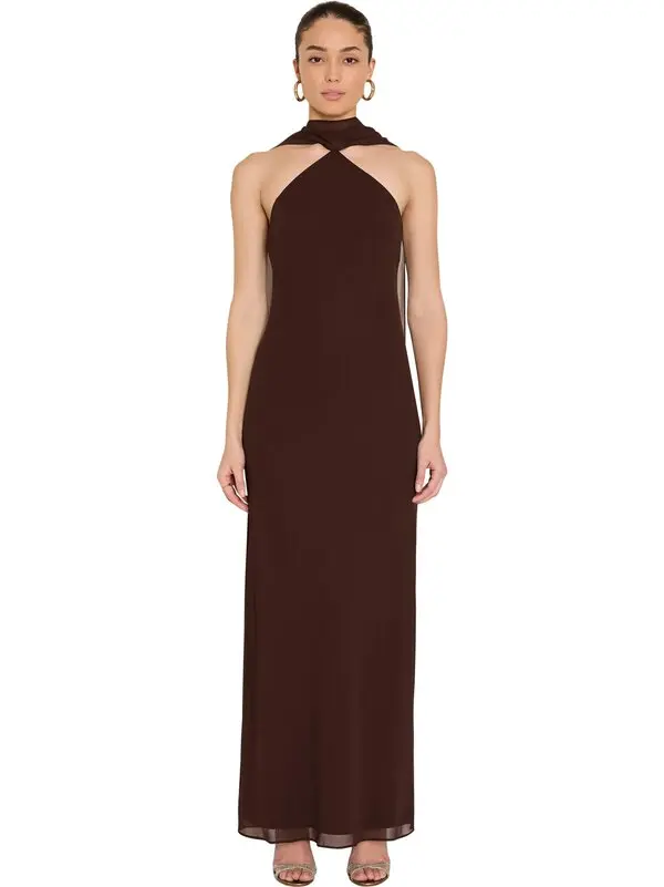 Amanda Uprichard Ashton Maxi Dress - Cocoa