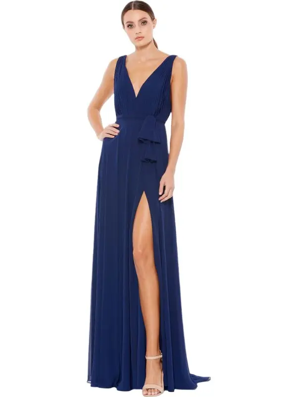 Mac Duggal A-line Chiffon Gown - Midnight
