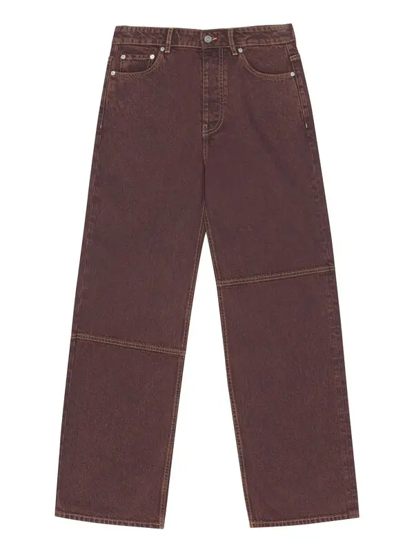 GANNI Overdyed Bleach Isey Jeans - Brown