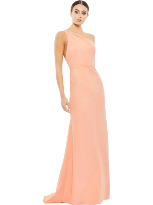 Mac Duggal One-shoulder Mermaid Gown - Pink