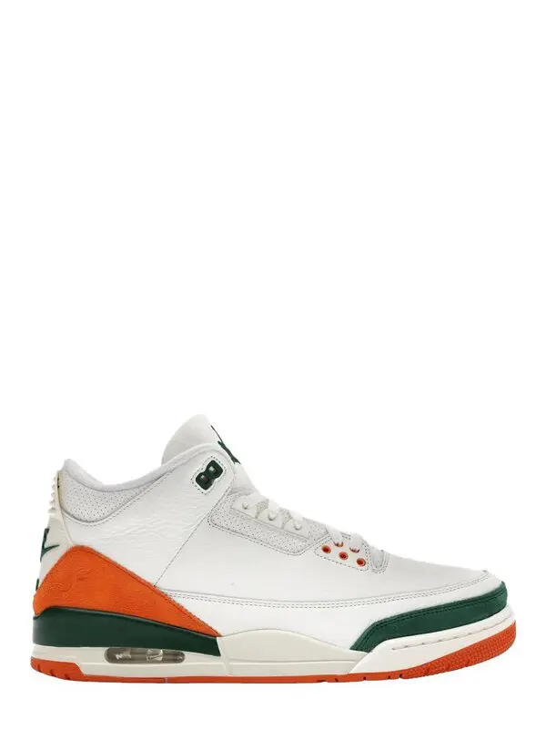JORDAN 3 Retro Sp Solefly Miami High-top Sneakers - Sail/gorge Green/bright Mandarin