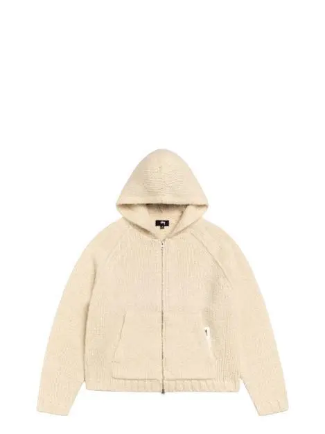 StÜssy Chunky Knit Zip Hoodie - Ivory