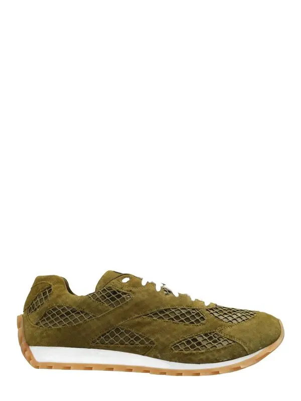 Bottega Veneta Orbit Lace Up Sneakers - Olive Oil
