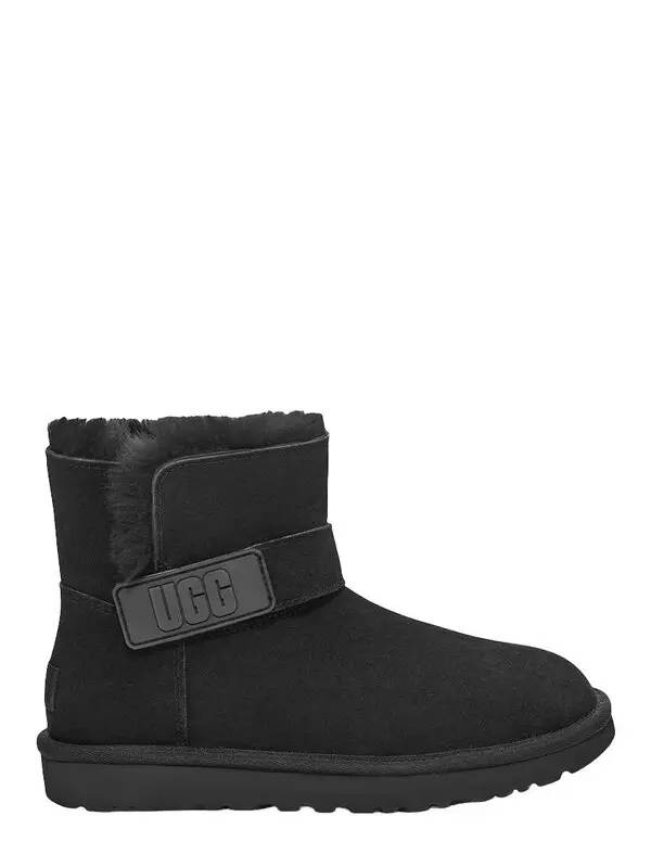 UGG Mini Bailey Graphic Logo Strap Boot - Black
