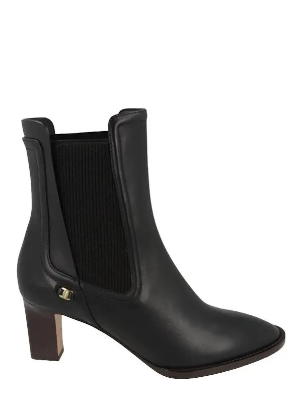 FERRAGAMO Toren Leather Bootie - Black